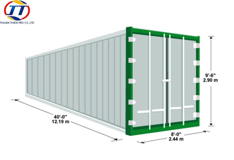 Trọng tải 1 container 40 feet chở được bao nhiêu tấn?