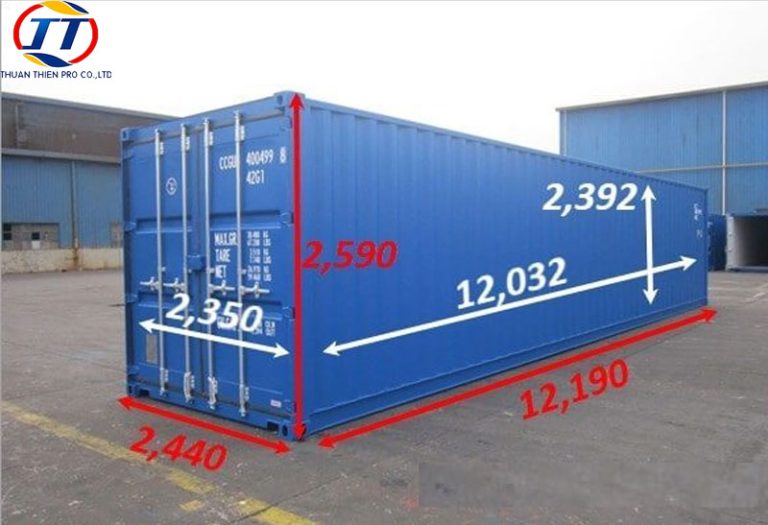 Trọng tải 1 container 40 feet chở được bao nhiêu tấn?